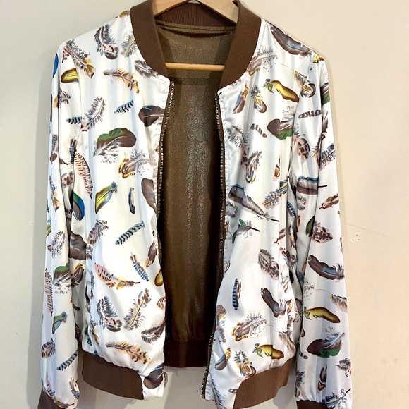 Sym | Jackets & Coats | Vintage Reversible Bomber Jacket By Sym | Poshmark